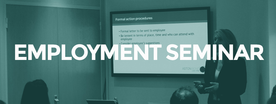 Aston Bonds Employment Law Seminar | Aston Bond